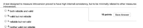 Solved A Test Designed To Measure Introversion Proved To