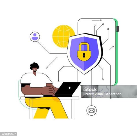Vetores De Aipowered Network Security Abstract Concept Vector Illustration E Mais Imagens De
