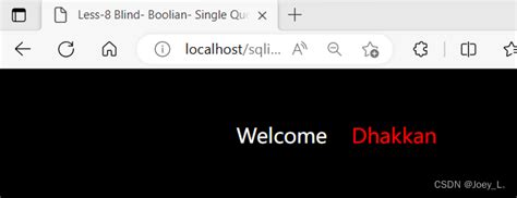 Sqli Labs第八关 布尔盲注sqli Labs Master 第8关 Csdn博客