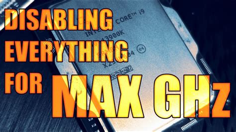 The Effect Of Disabling E Cores And Hyper Threading On A 13900K S P Core Max Frequency YouTube