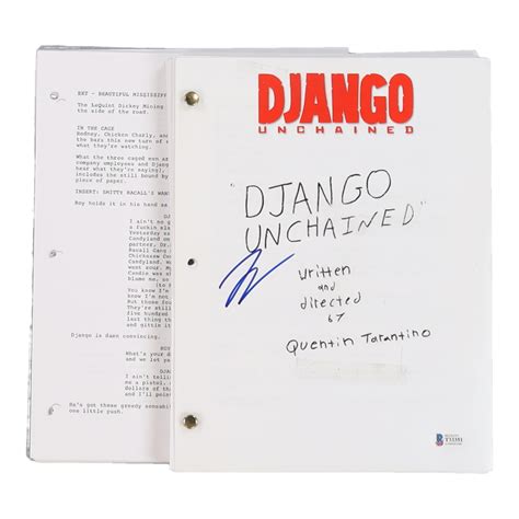 Leonardo Dicaprio Signed Django Unchained Replica Film Script Leonardo Dicaprio Signed Django Unchained Replica Film Script