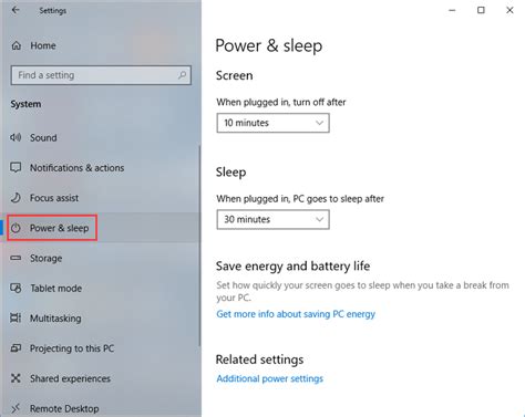 Navigating The Power Sleep Option