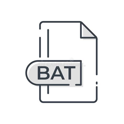 batch bat file format icon stock vector illustration of label 133483219