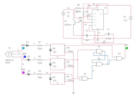 Three Phase Sequence Multisim Live