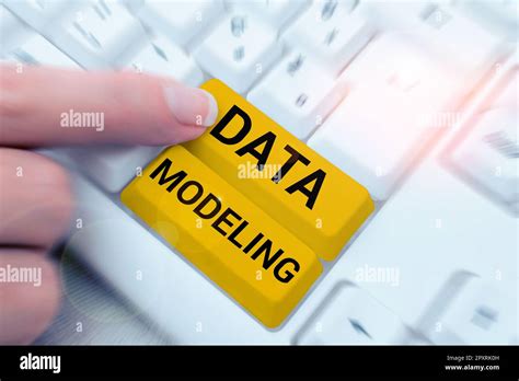 Hand Writing Sign Data Modeling Business Showcase Process Of