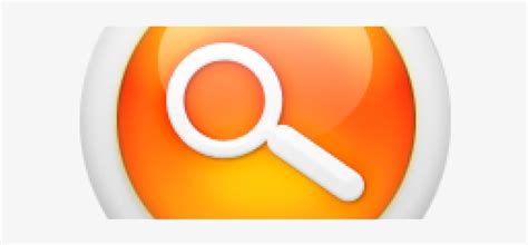 105364 3d Glossy Orange Orb Icon Business Magnifying Magnifying Glass