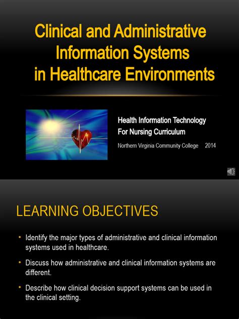 Clinical And Administrative Information Systems Lecture Nursing Nova Pdf Health