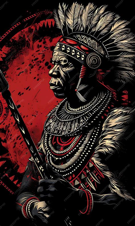 Premium Photo Tsonga Pedi Warrior Portrait With Beadwork And Animal