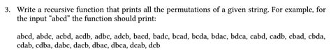 Solved Need This In Python 3 Write A Recursive Function That Prints