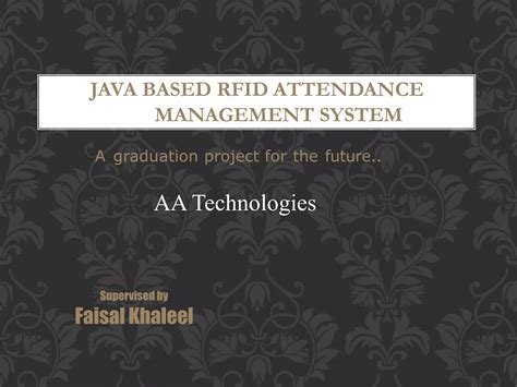 Java Based Rfid Attendance Management System Ppt