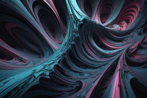 Premium Photo Dimensional Warp Fractals Grunge Background With