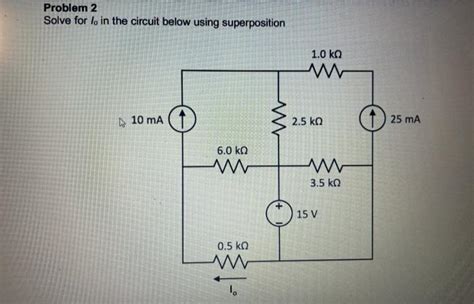 solved problem 2 solve for lo in the circuit below using