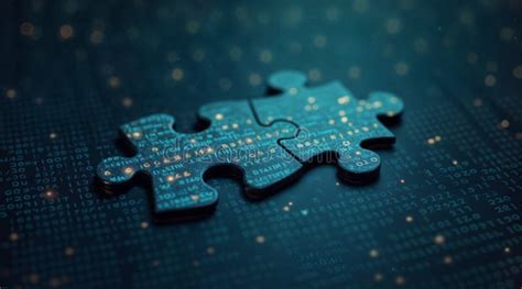 Blue Puzzle Piece Resting On Top Of A Circuit Board Stock Illustration