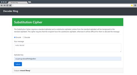 GitHub Micah Patrick Decoder Ring Thinkful Student Project Users Can Encode And Decode