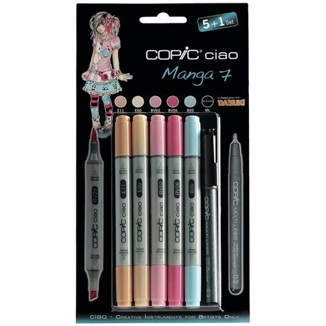 Copic Ciao 5+1 Marker Set Manga 7 - Art Supplies from Crafty Arts UK