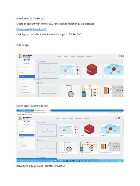 Day 1 Lab Manual Simulation With Thinkercad Pdf Resistor