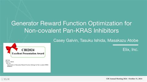 Optimization Of Generator Reward Function Settings For Non Covalent Kras Inhibitors Elix