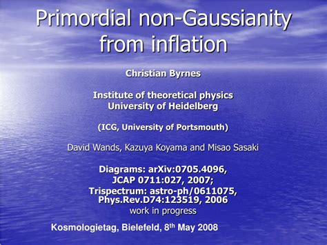 PPT Primordial Non Gaussianity From Inflation PowerPoint Presentation ID