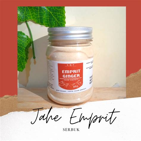 Jahe Emprit Serbuk Serbuk Jahe Emprit Original Jahe Emprit 200 Gram