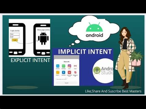 Explicit intents and Implicit intents in android//android by best masters - YouTube