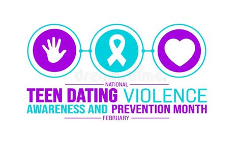 February Is Teen Dating Violence Awareness Month Holiday Concept Stock