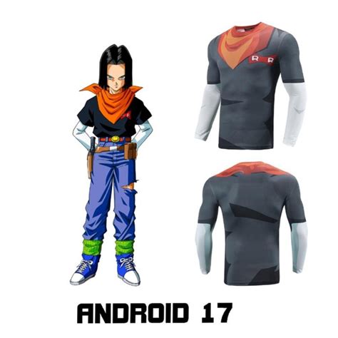 Android No 17 3d Sleeve Shirt Cosplay Costume Dragon Ball Z Store