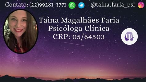 Psicóloga Taina Magalhães Faria Rio Das Ostras Rj