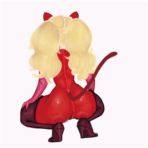 Rule 34 Animated Ann Takamaki Behind View Blonde Hair Brialzebubbie
