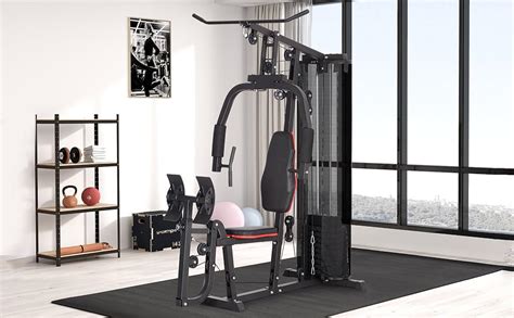 Sportnow Compact Home Gym System With 45kg Weight Stack Weights