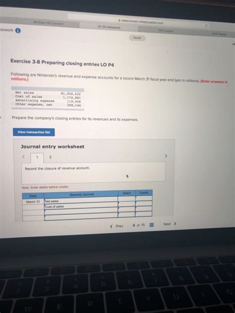 Solved Ch 03 Ework Sevea Exercise 3 8 Preparing Closing