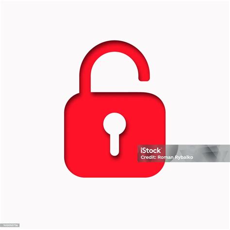 잠금 장치를 열었습니다 웹 사이트의 잠금 해제 아이콘입니다 그림자가있는 종이 컷 스타일 자물쇠 아이콘 보안 개념 벡터 일러스트 레이 션 검은색에 대한 스톡 벡터 아트 및