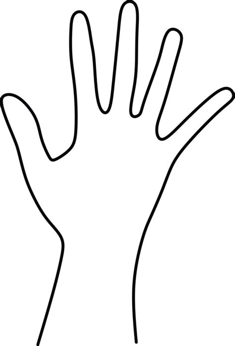 Minimalist Line Art Depiction Of A Human Hand Outline In Black 60512012 Png