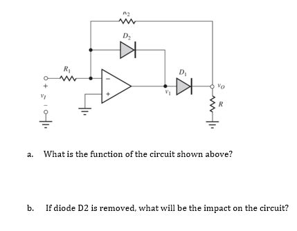 Solved A What Is The Function Of The Circuit Shown Above Chegg