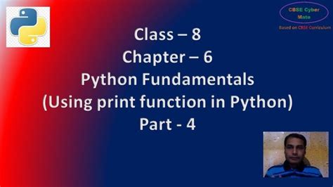 Class 8 Computer Fundamental Of Python Using Print Function How To
