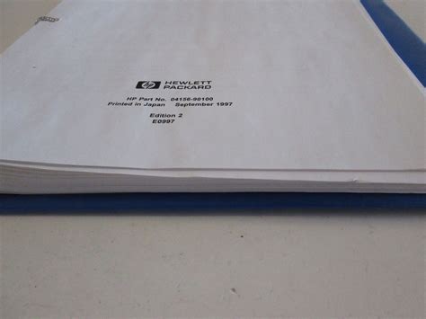 Hp 4155b 4156b Semiconductor Parameter Analyzer Users Guide Used Ebay