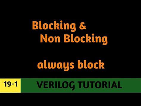 Blocking And Non Blocking Assignment In A Always Block Very Important Concept YouTube