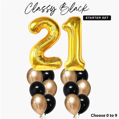 Classy Black Number Balloon Package Party Wholesale