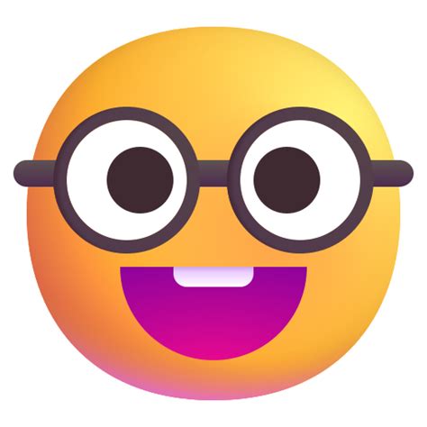 🤓 Nerd Face On Microsoft 3d Fluent 15 0