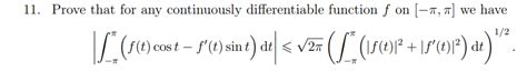Solved Prove That For Any Continuously Differentiable Chegg