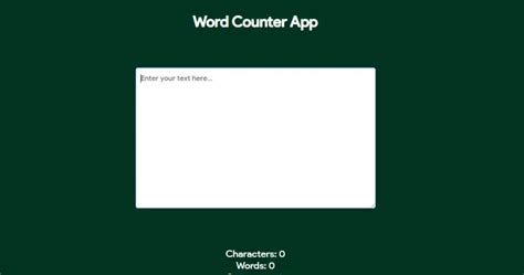 simple word counter app in javascript free source code sourcecodester