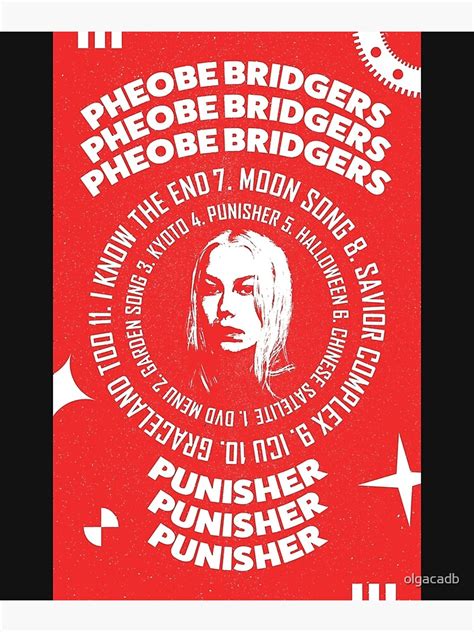 Phoebe Bridgers Punisher Phoebe Bridgers Poster Poster By Olgacadb