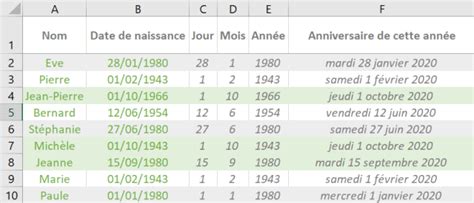 Calcul De Lâge Avec Excel Fonction De Calcul De Lâge Sur Excel