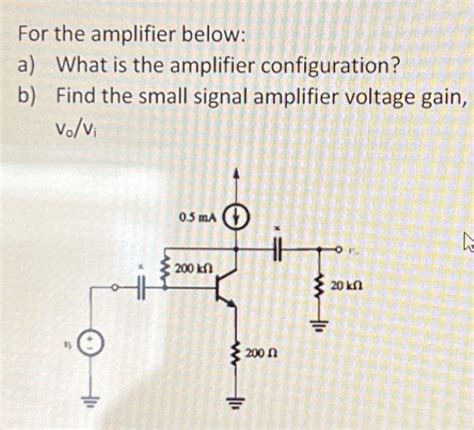 solved for the amplifier below a what is the amplifier