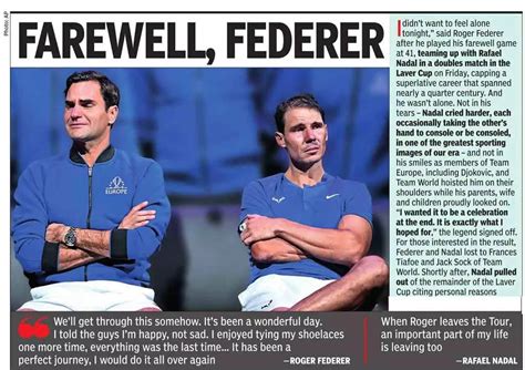 Tears Flow As Emotions Rule At Roger Federers Farewell