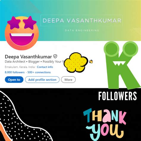Deepa Vasanthkumar On Linkedin Thankyou Followers