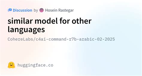 CohereForAI C Ai Command R B Arabic Similar Model For Other Languages