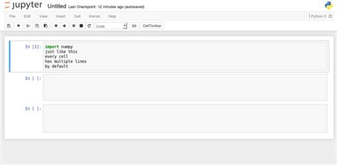 Python Jupyter Notebook New Cell Has More Than One Line Stack Overflow