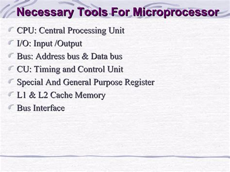 Microprocessor Ppt Operating Systems Computer Software And