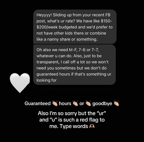 Nanny Shares Screenshots Of The Most Entitled Things Parents Have Asked