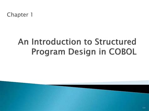 ppt an introduction to structured program design in cobol powerpoint